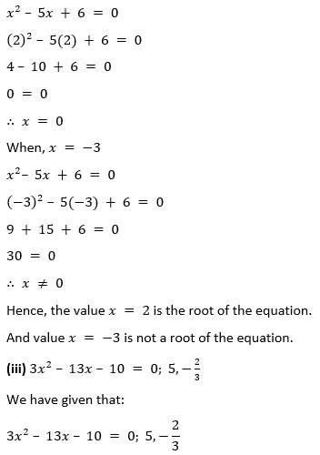 ML Aggarwal Solutions Class 10 Maths Chapter 5 Quadratic Equations in One Variable